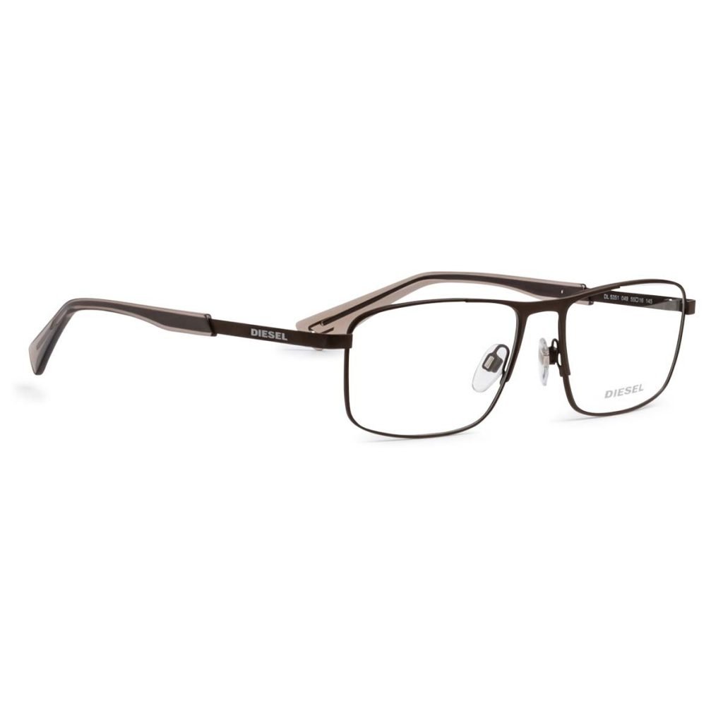 Diesel DL5351 Men's Square Eyeglasses in Matte Dark Brown | Buy Online ...